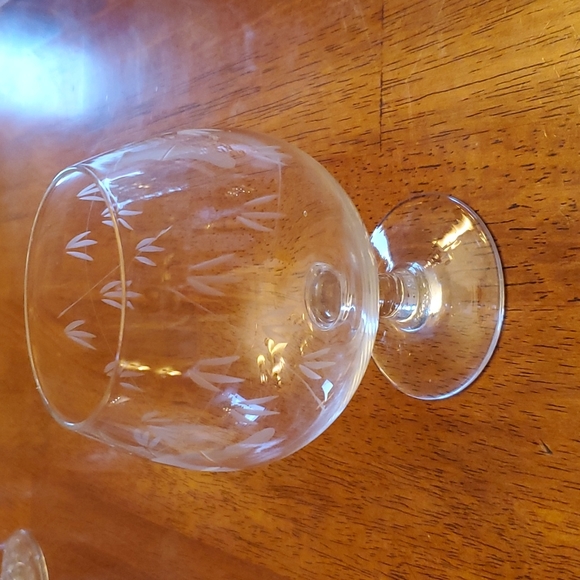 noritake sasake | Dining | Vintage Brandy Snifter Glass Etched Bamboo ...